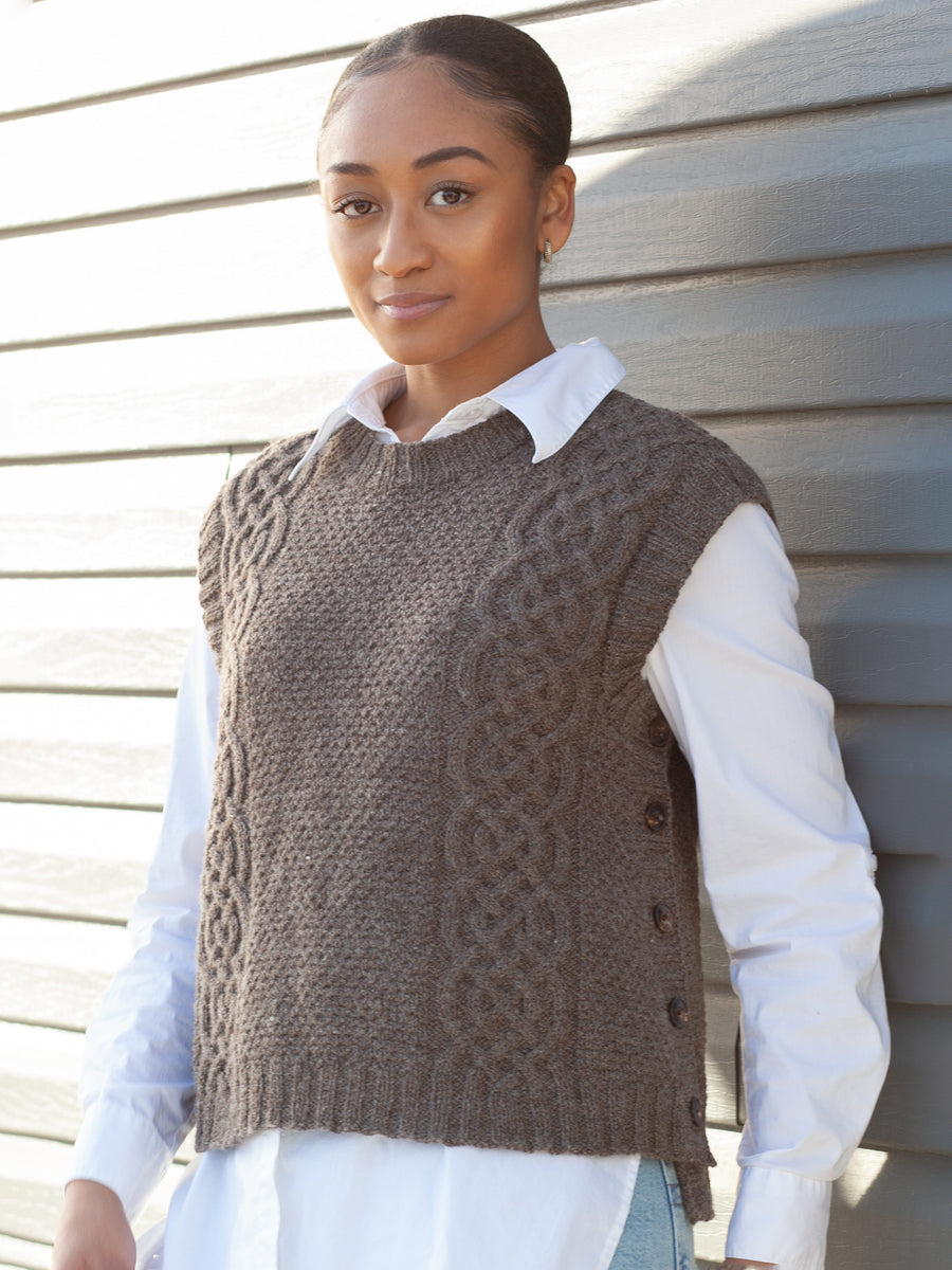 Rust Belt River Vest knitting pattern