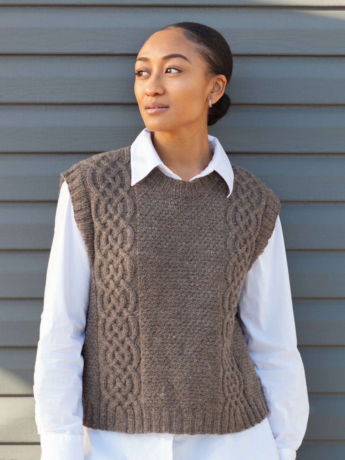 Rust Belt River Vest knitting pattern