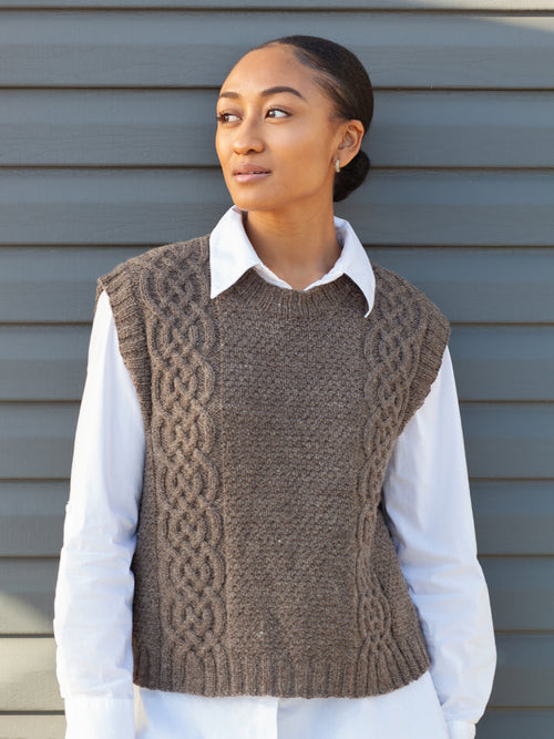 Rust Belt River Vest knitting pattern