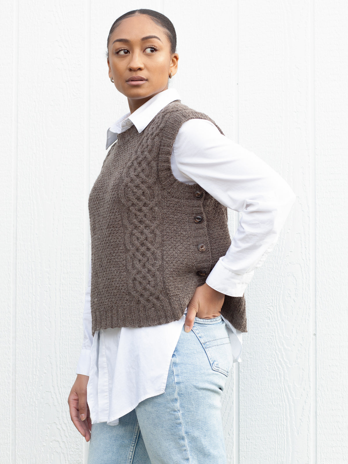 Rust Belt River Vest knitting pattern