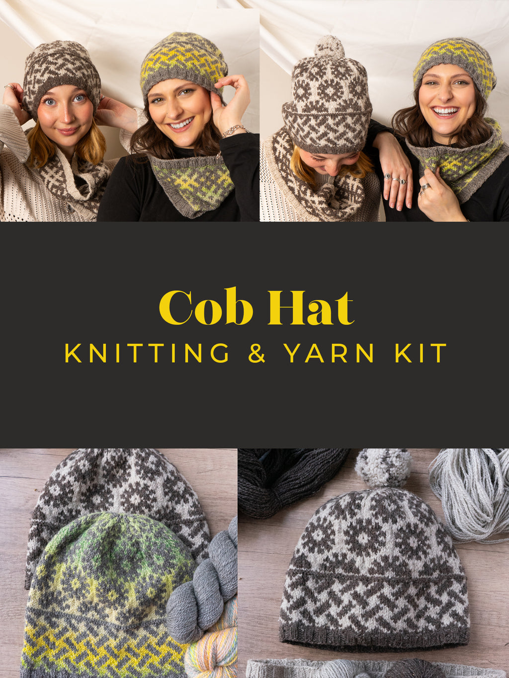 Cob Hat Knit Kit yarn & knitting pattern kit