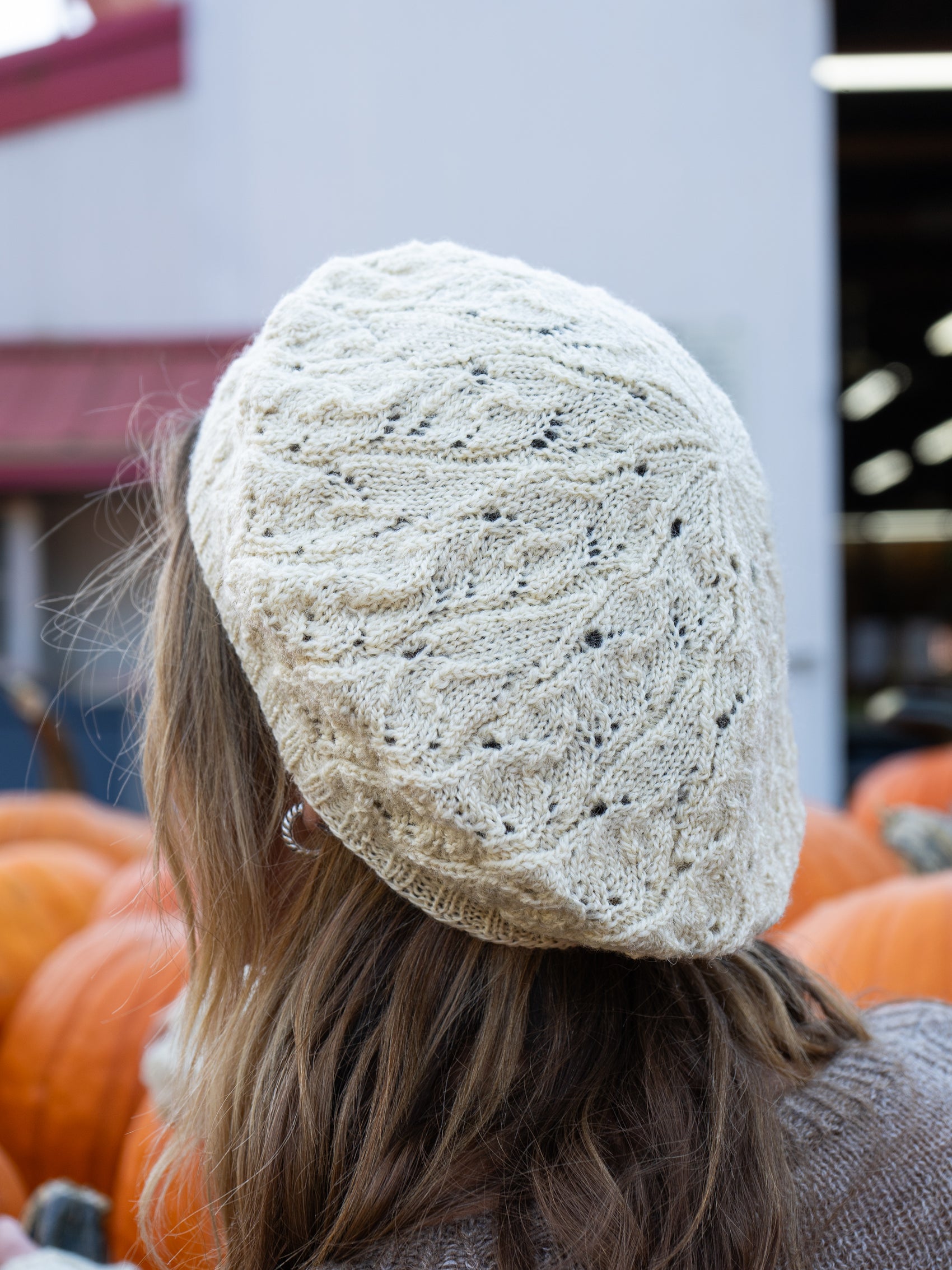 Hellebores Lace Beret and Wristlet Set knitting pattern
