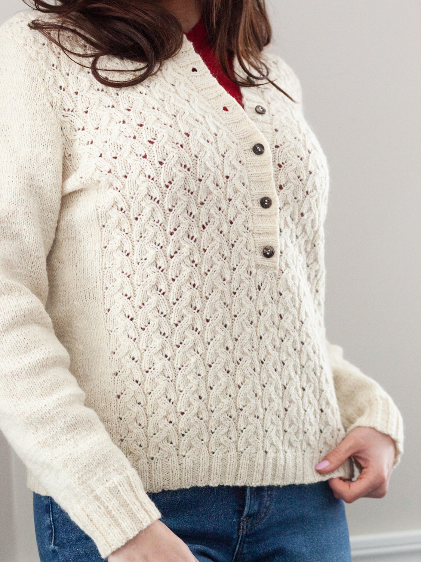 Bel Air Henley knitting pattern
