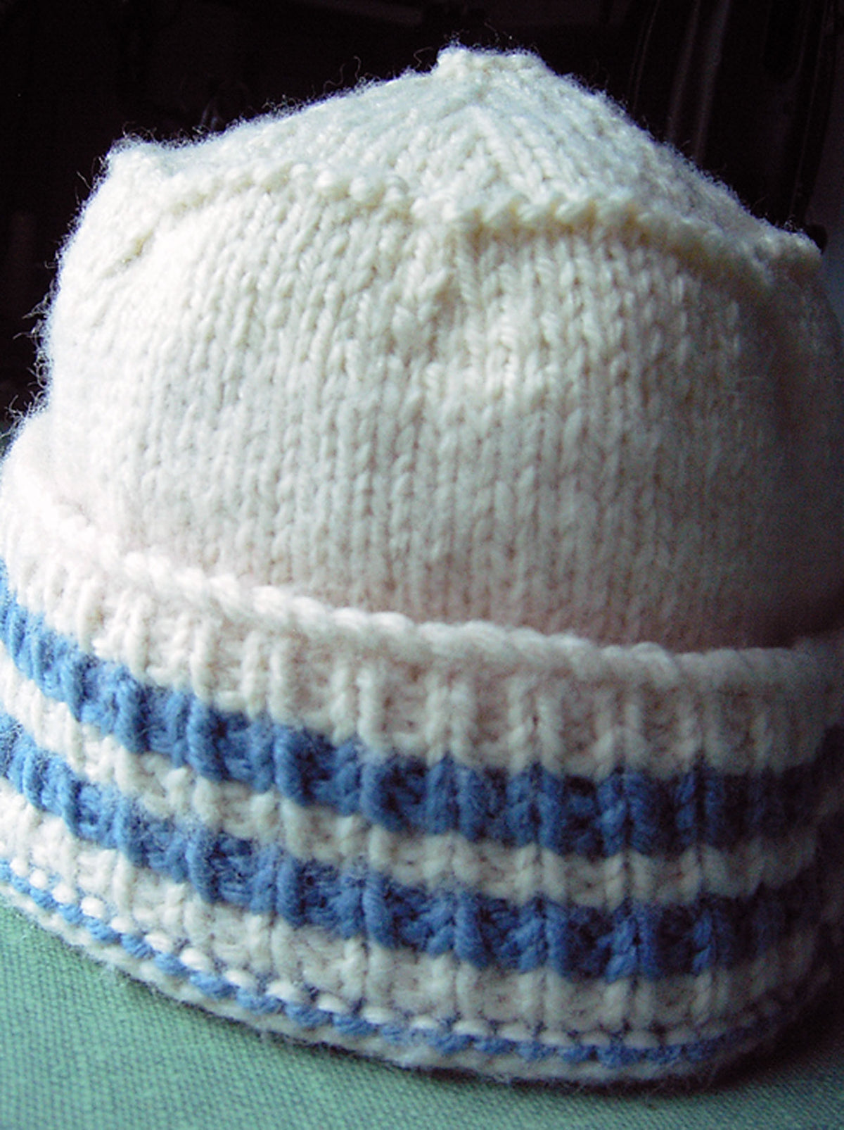 Four Way, Two Needle Hat knitting pattern