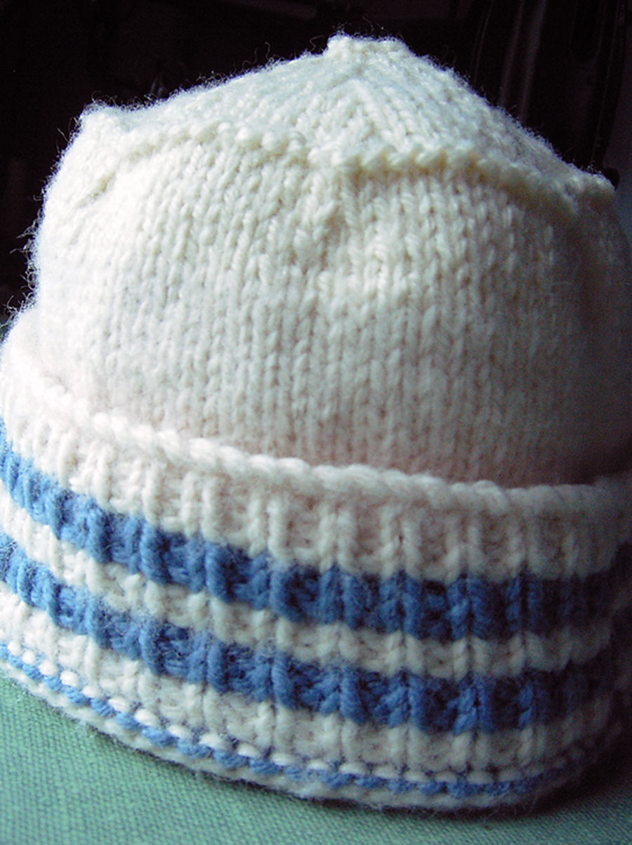 Four Way, Two Needle Hat knitting pattern