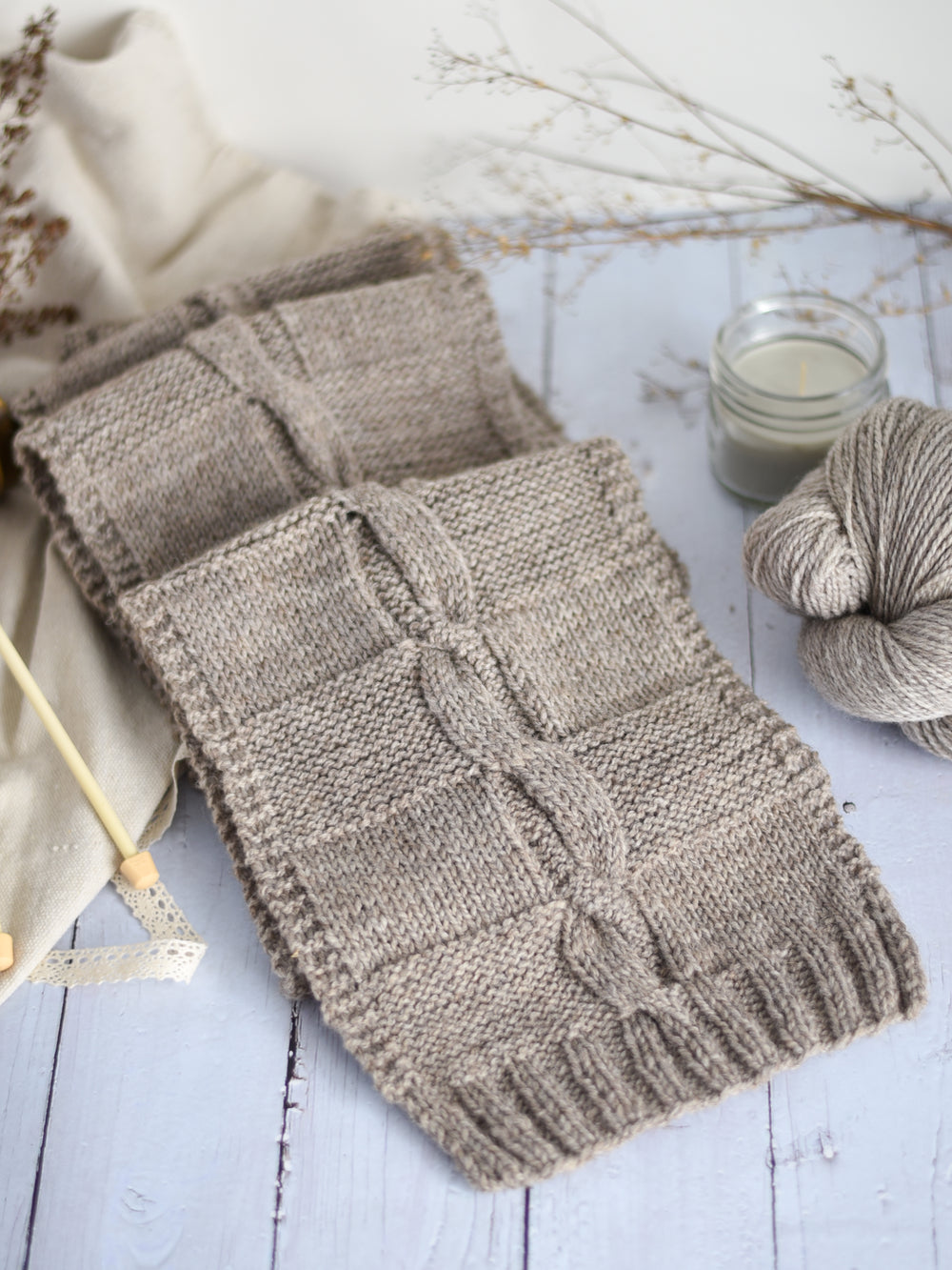 Checkered Path Scarf knitting pattern