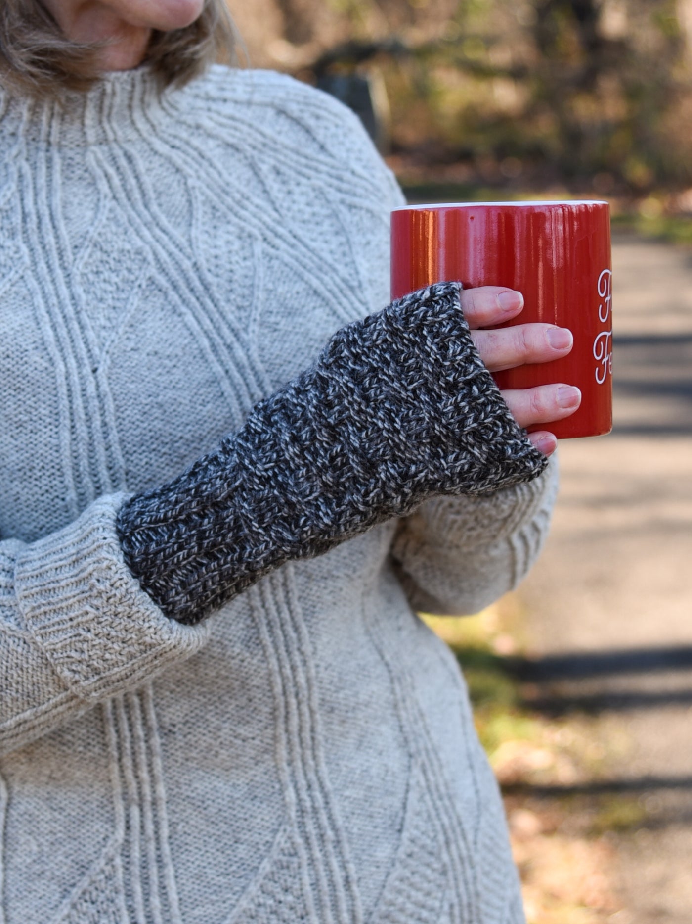 Creel Cap, Cowl, and Mitts knitting pattern