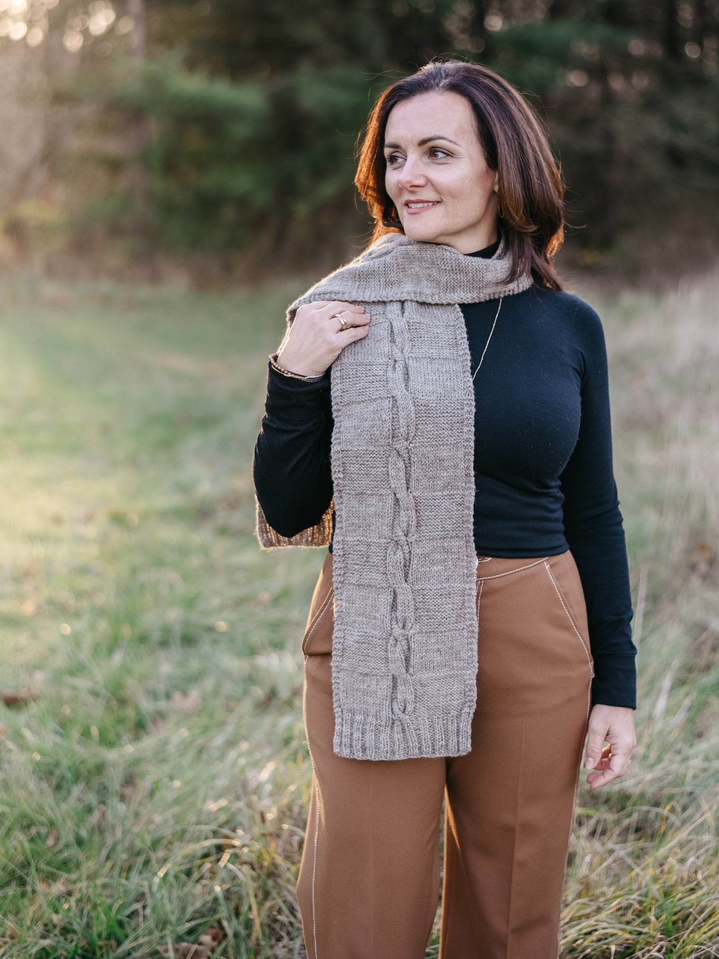 Checkered Path Scarf knitting pattern