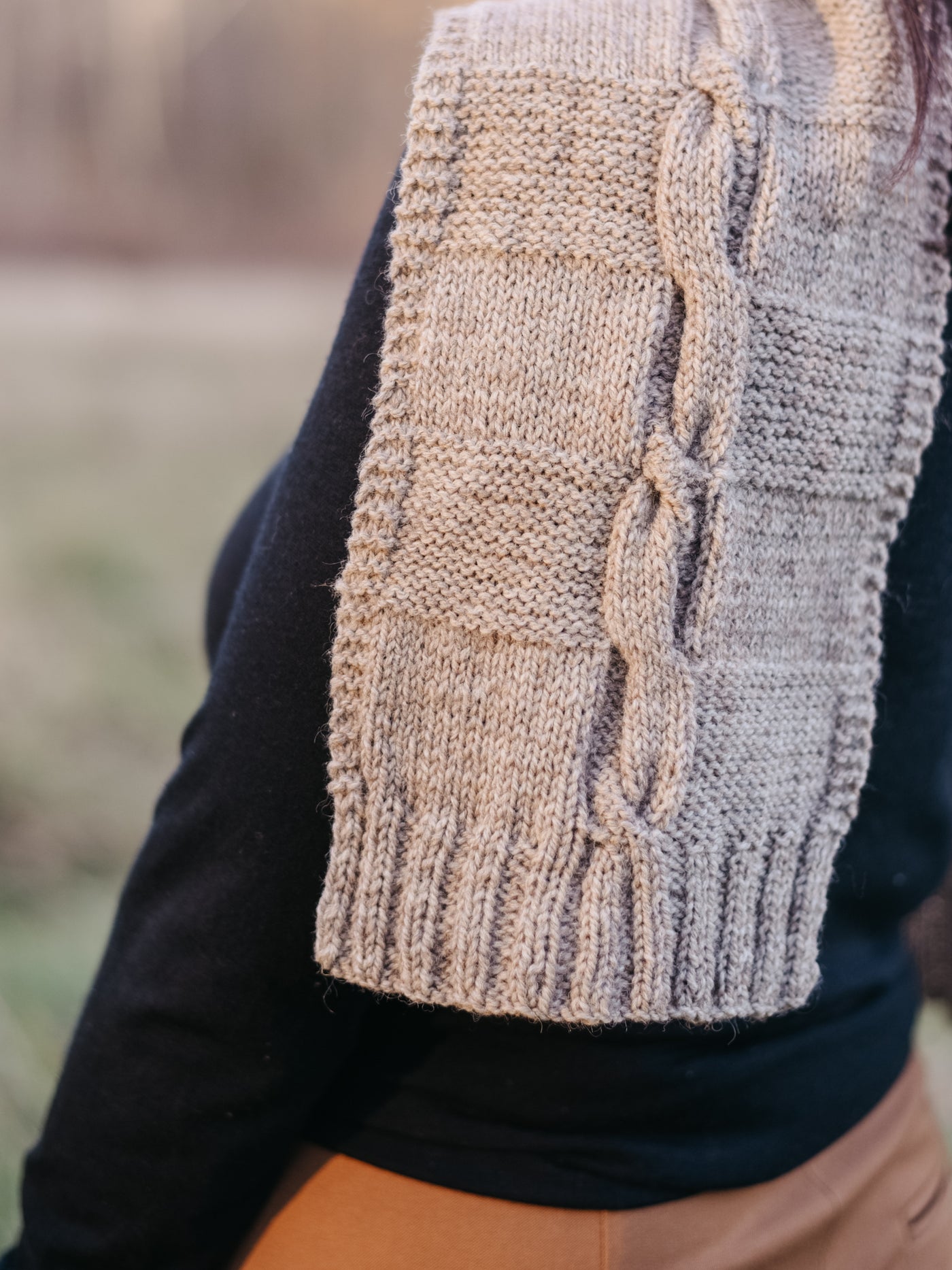 Checkered Path Scarf knitting pattern