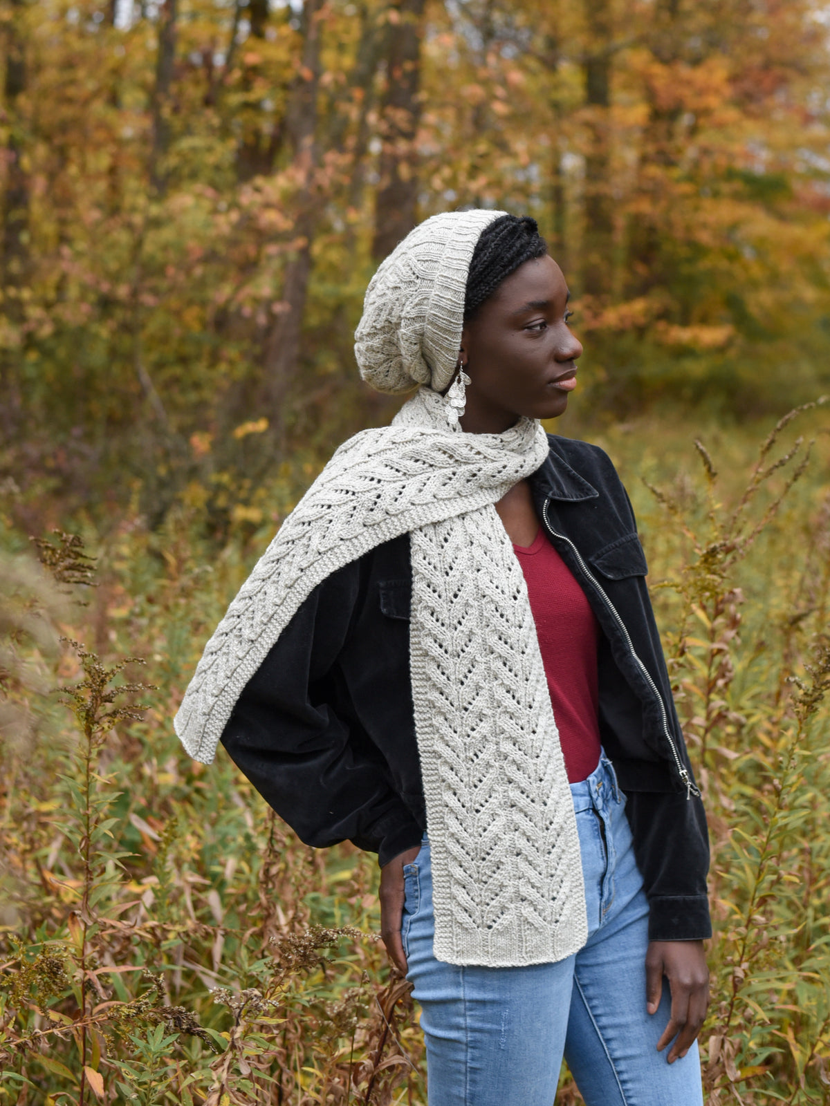 Graze Scarf and Wrap knitting pattern