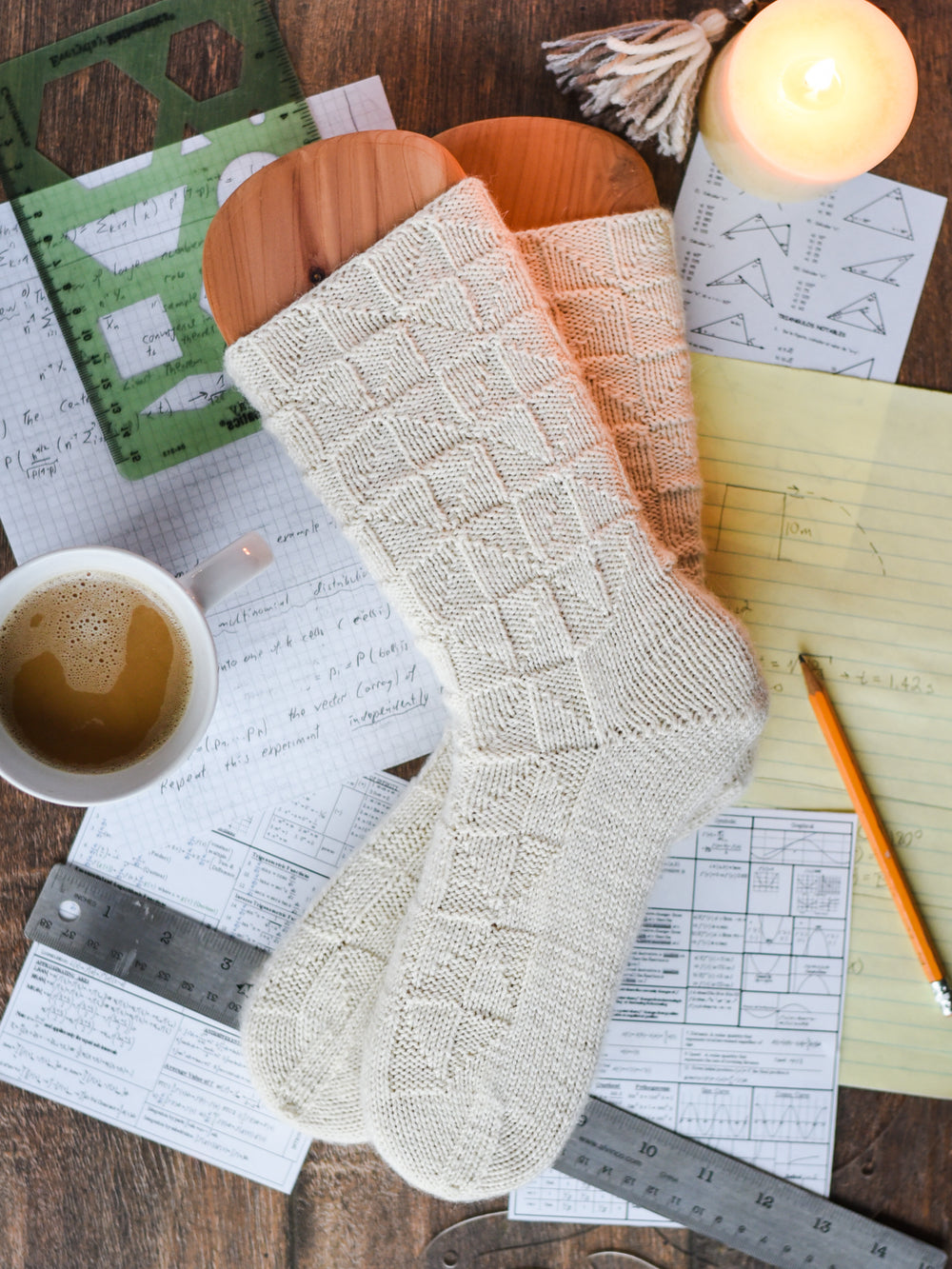 Math Whiz Sock knitting pattern