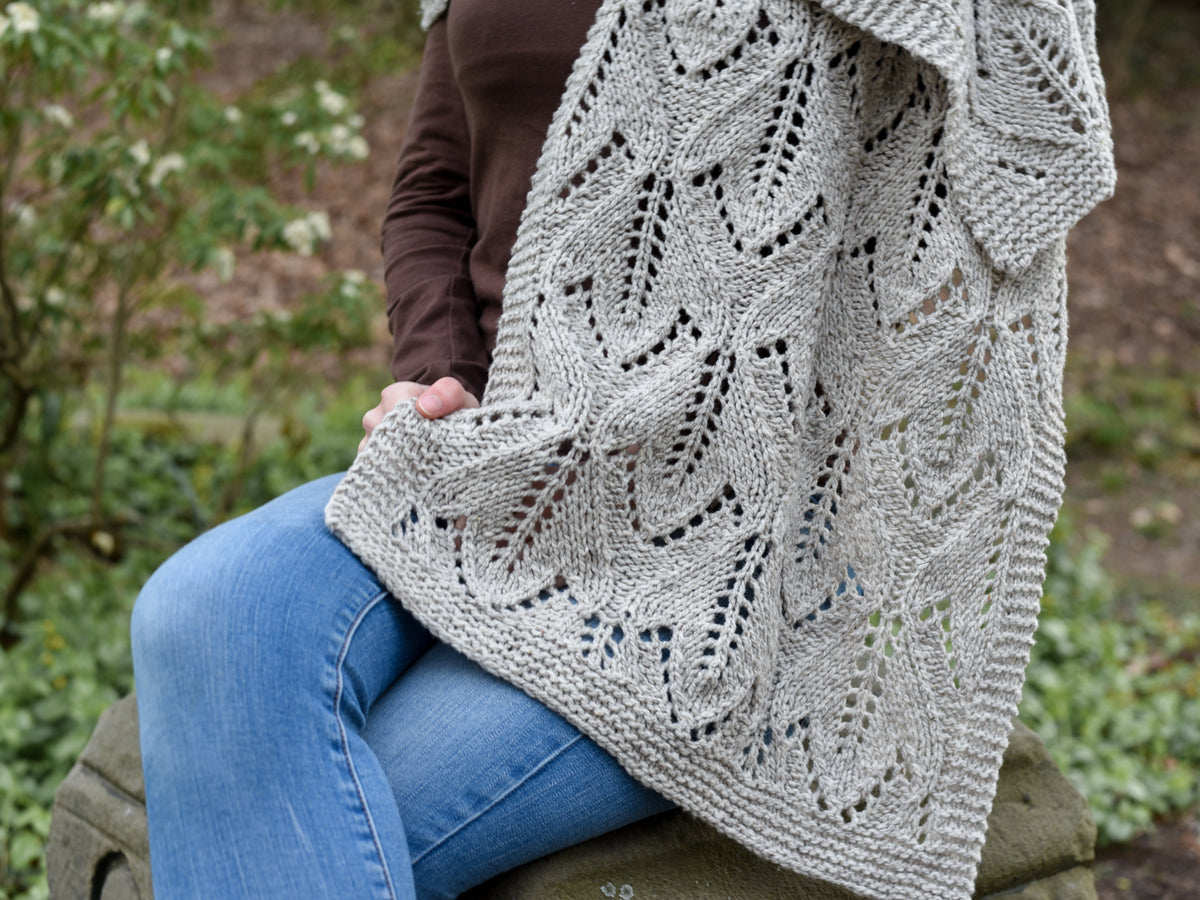 Totally Autumn Throw or Wrap knitting pattern